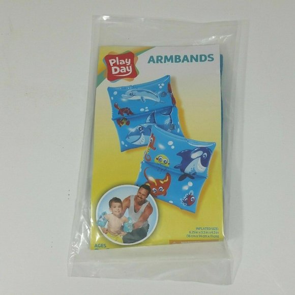 Play Day | Toys | Play Day Inflatable Swim Waterwings Armbands Blue ...